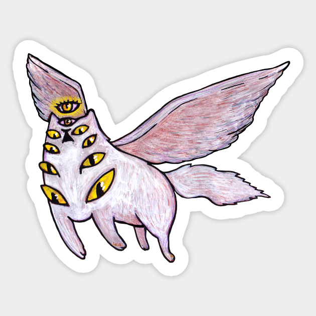 Biblically Accurate Angel Cat - Angels From Above - Sticker | TeePublic